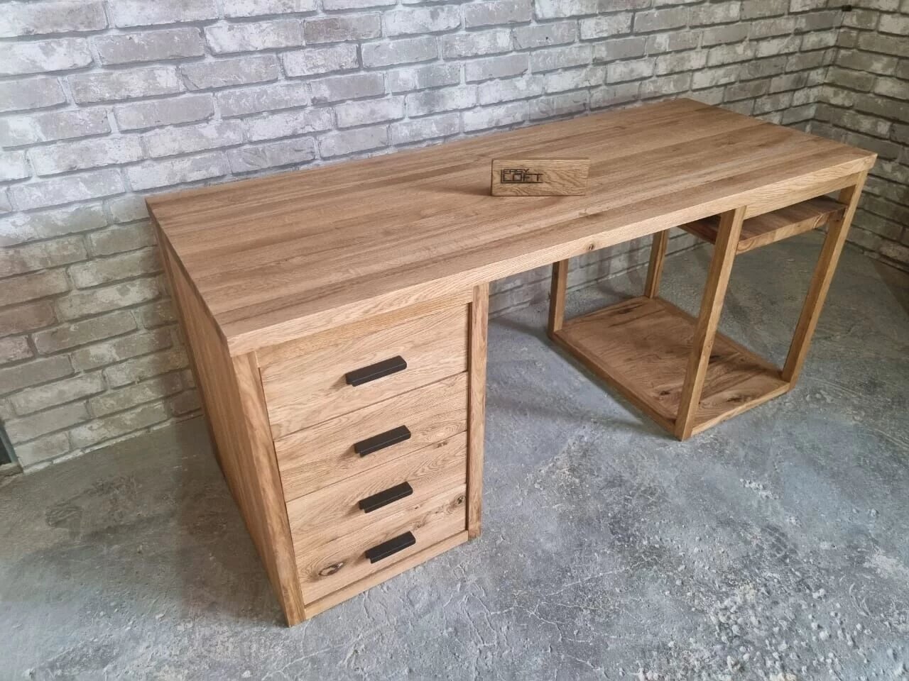Компьютерный стол лофт Proger-01, для дома и офиса, с размерами 180х75х60 см