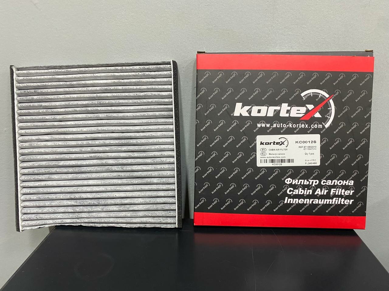 Фильтр салона угольный KC0012S KORTEX