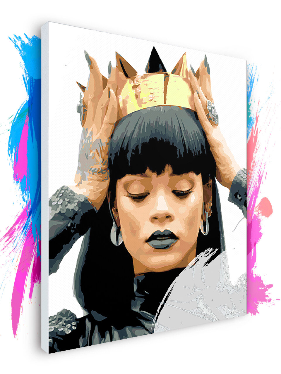 Картина по номерам на холсте Rihanna, 60 х 80 см