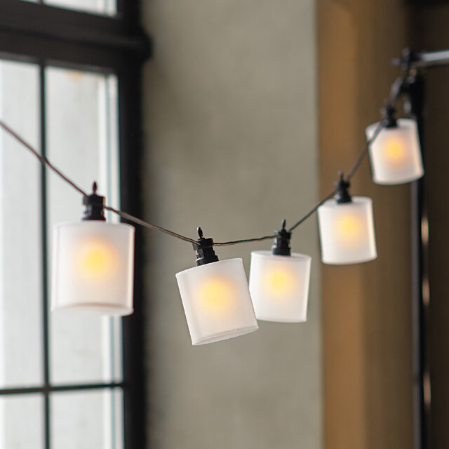 Гирлянда из лампочек Shafty Party Lights 5 м, 10 ламп, теплые белые LED, черный ПВХ, соединяемая, IP44, Winter Deco, ECO-010-LT-BWW-A