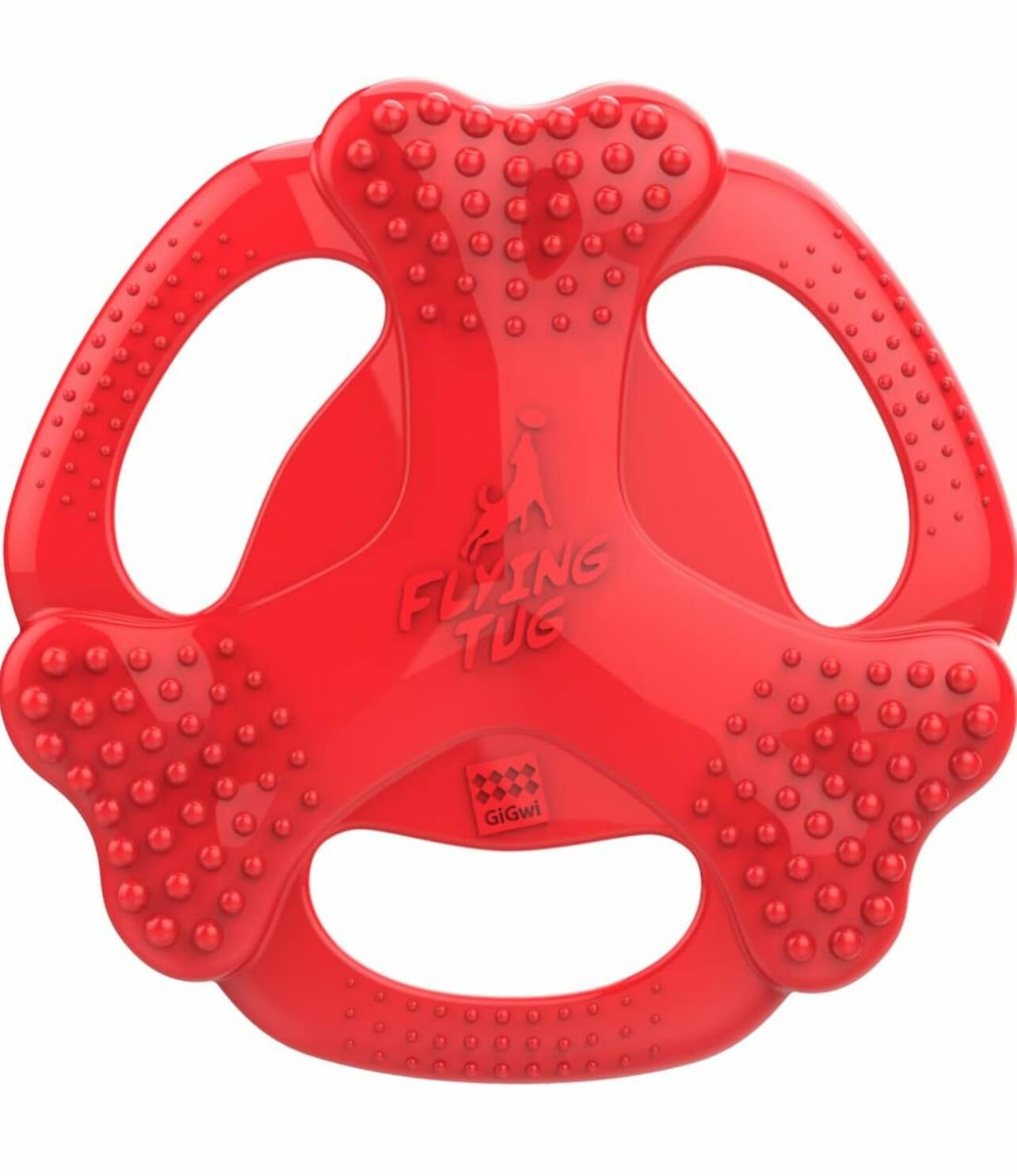 GiGwi игрушка для собак Flying tug, фрисби для собак средних и крупных пород, 25 см, красный