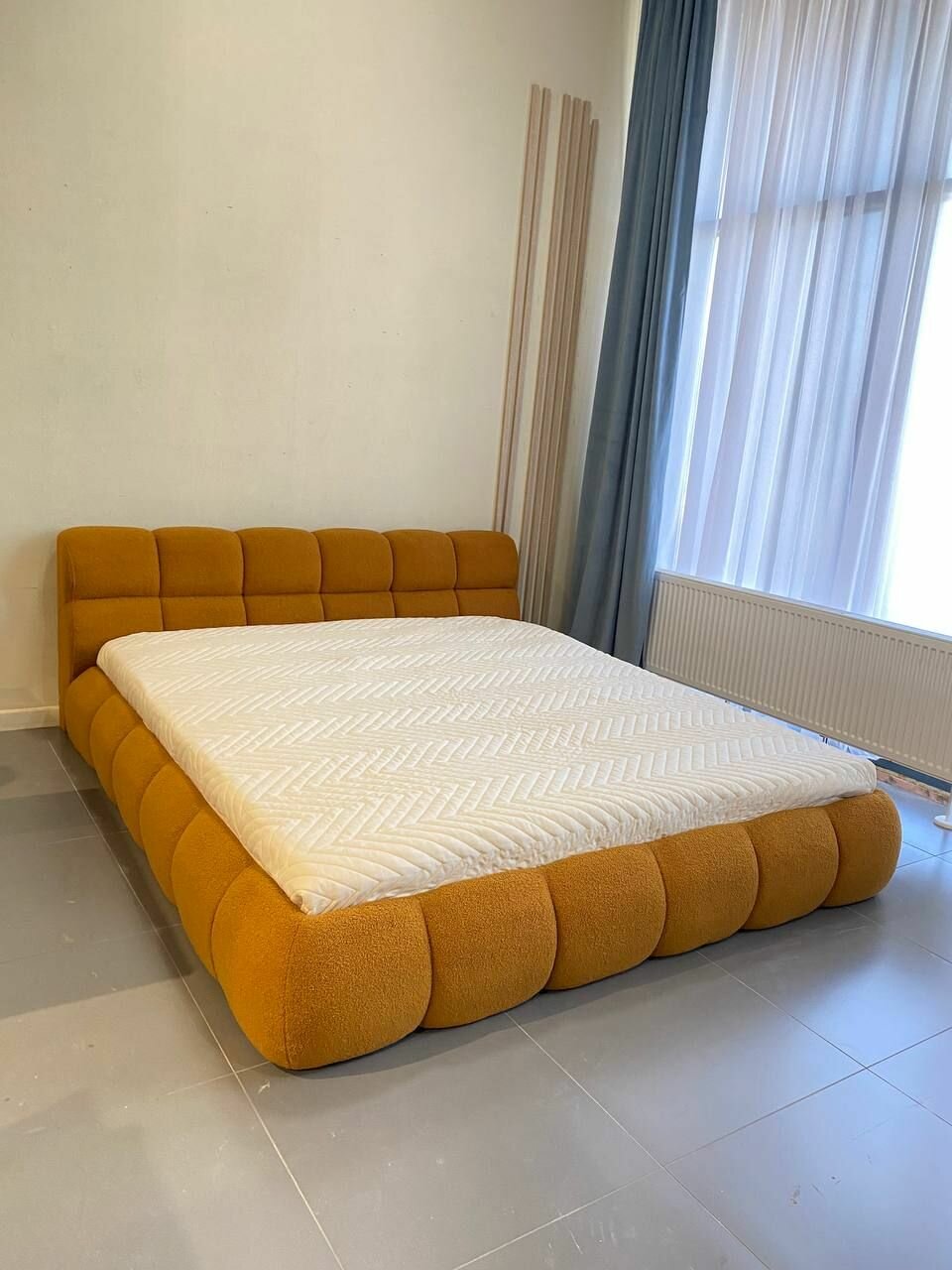 Кровать VIERO Букле, мягкое изголовье, 160х200 см, с ортопедическим основанием, без подъемного механизма