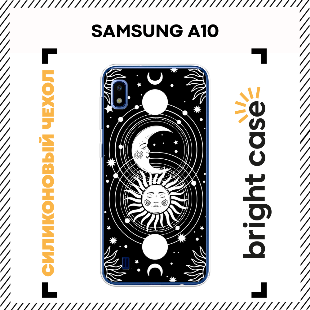 Чехол на Samsung Galaxy A10 / Самсунг А10 с принтом Дуэт Солнца и Луны