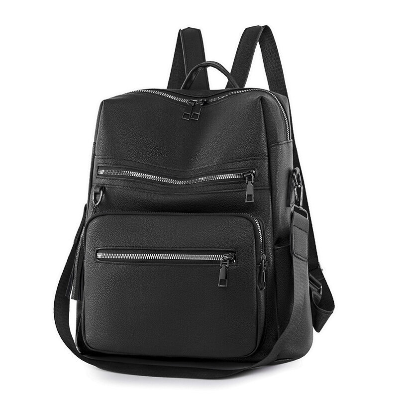 Рюкзак zhen li, женский, искусственная кожа, трехмерный мешок, черный