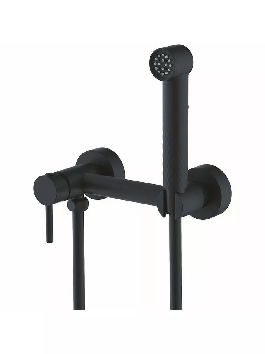 Смеситель Splenka S99.51.06, с гигиеническим душем, черный, взрывозащищенный шланг