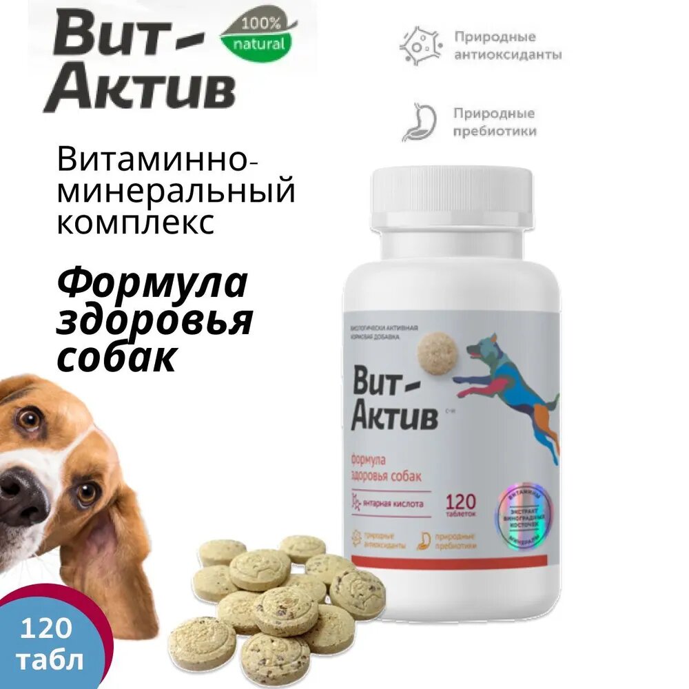 Вит-Актив С-И формула здоровья собак (120таб)