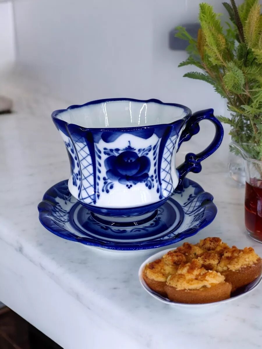 Чайная пара "Родная" 250 мл фарфор