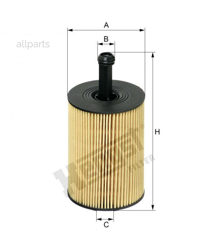 HENGST FILTER E19HD83 фильтр масляный!\ VW Golf 4, Audi A2/A3/TT 2.3-3.2/1.2TDi-2.0TDi 97>
