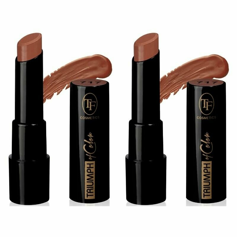 TF cosmetics Помада для губ Triumph of Color, тон 717 Нюдовый, 2шт