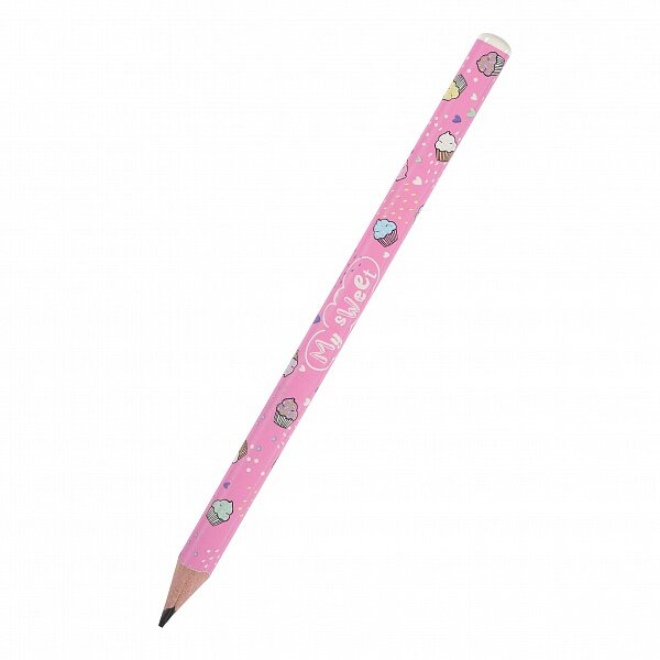 Карандаш чернографитовый "HappyGraphix Jumbo. My Sweet. Mакаруны" 4В, 3.5 MM