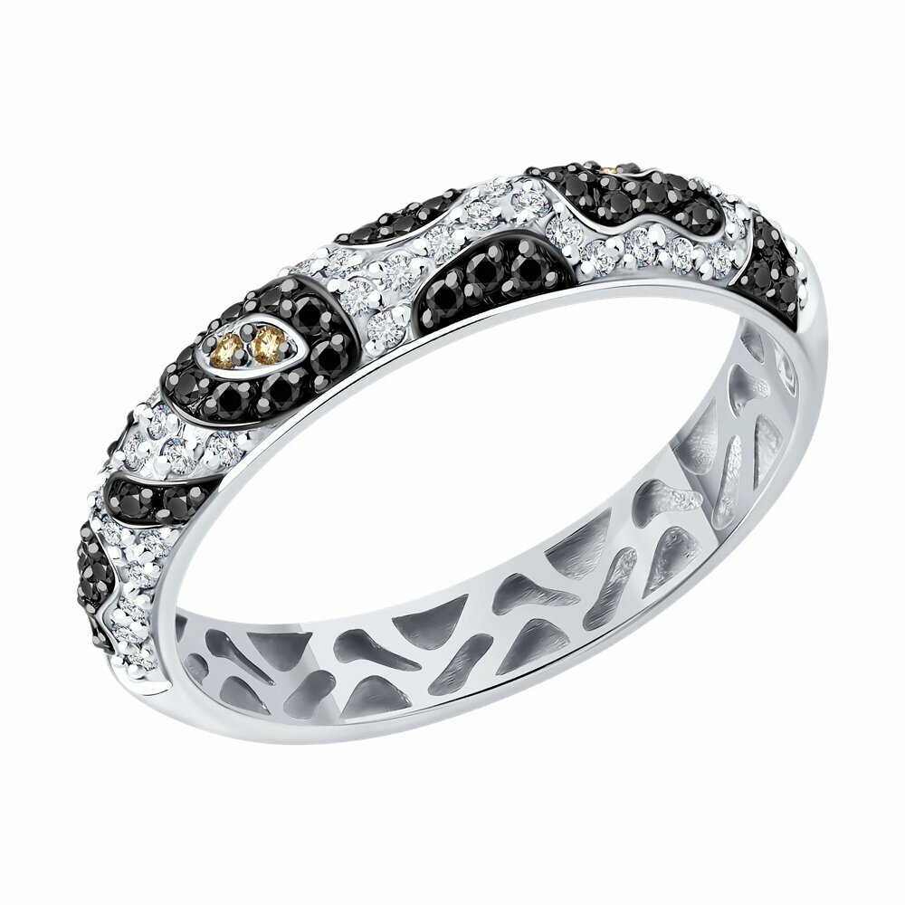 Кольцо, белое золото, 585 проба, бриллиант