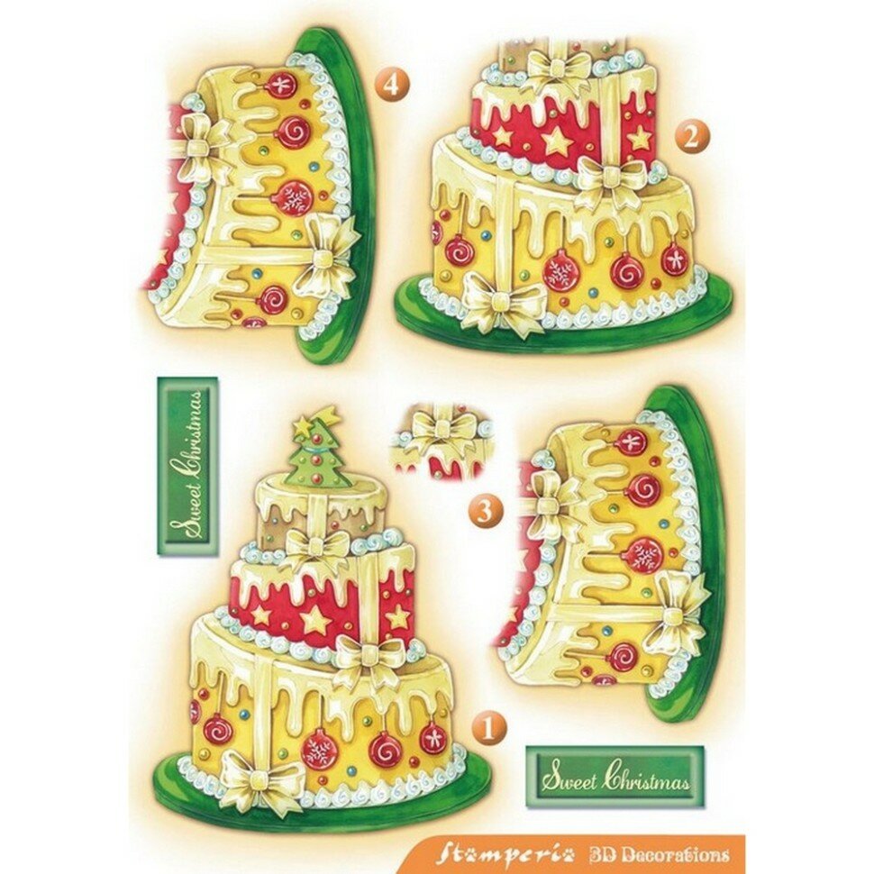 #DF3DA510 Бумага с высечкой "3D Decoration" 14.8 x 21 см Stamperia 1 лист