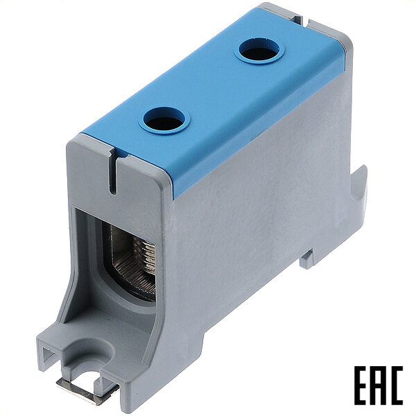 Клемма JHT5-95 (blue) винтовая синяя 16-95мм2 245А 800В ширина 24мм (2 шт. в комплекте)