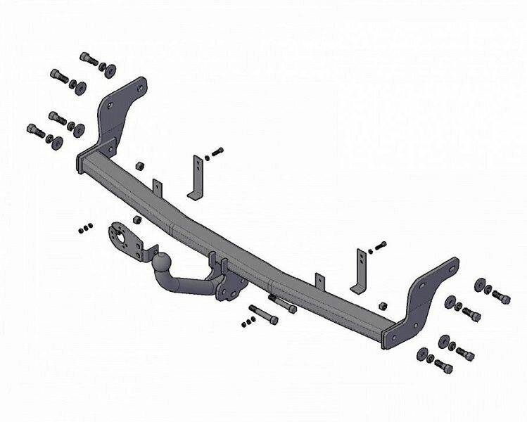 Фаркоп Kia Rio хетчбек 2011-2017, условно-съемный,(без электрики) Трейлер.7331