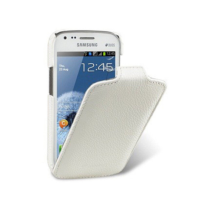 Кожаный чехол флип Melkco для Samsung Galaxy S3 Mini GT-I8190 - Jacka Type, белый