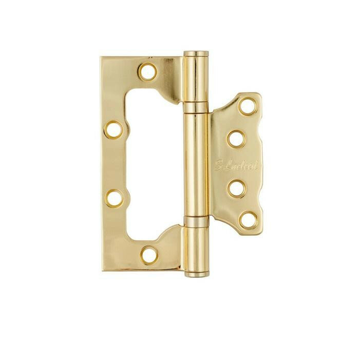 Петля без врезки бабочка 100х75х2,5 2ВВ золото 1шт S-Locked 120320/119034