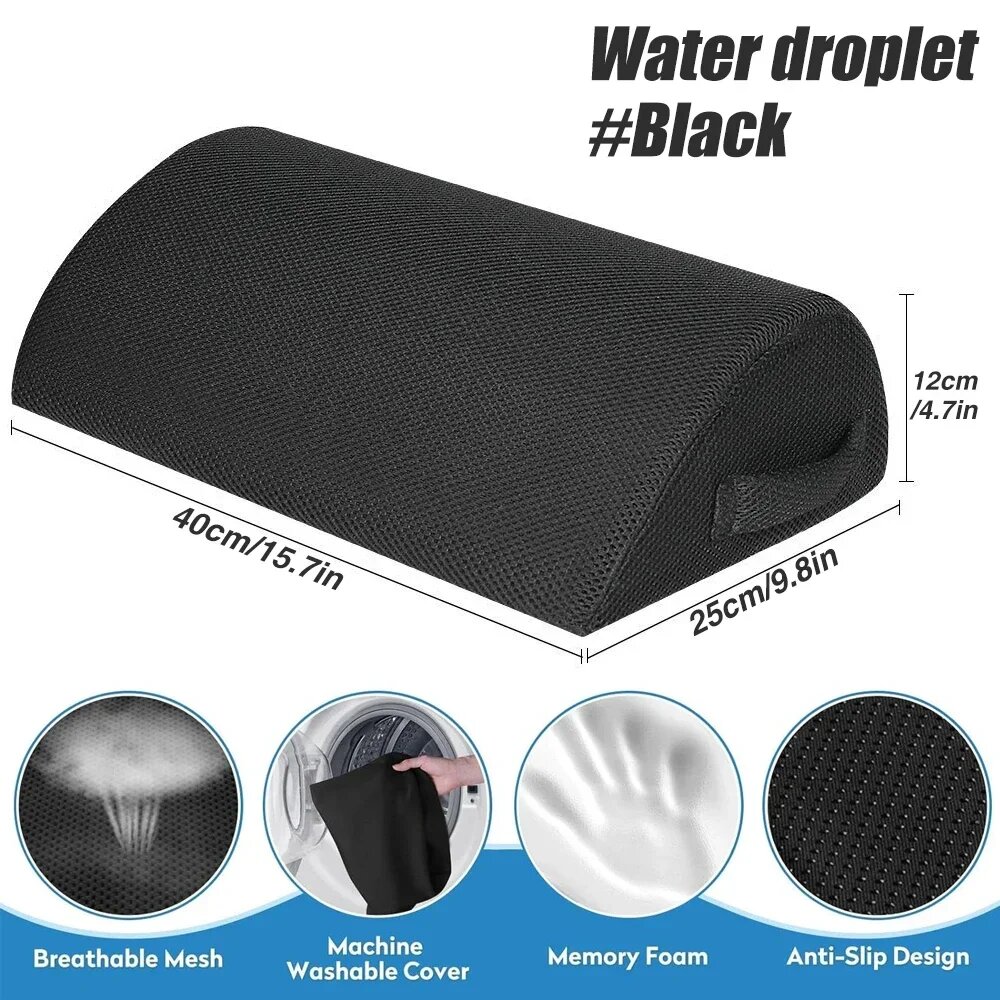 Подставка для ног черная Water droplet из memory foam