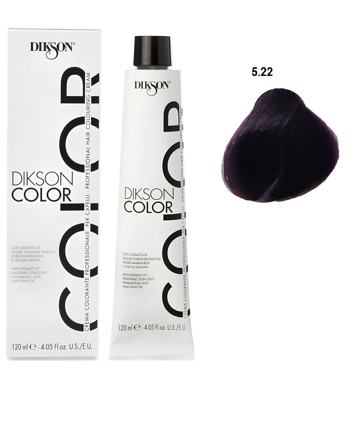 Краска для волос DC 5/22 светло-каштановый фиолетовый насыщенный Dikson Castano Chiaro Viola Intenso, 120 мл