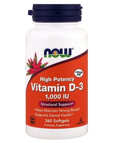 NOW Vitamin D-3 1000 ME 360 капс (NOW)