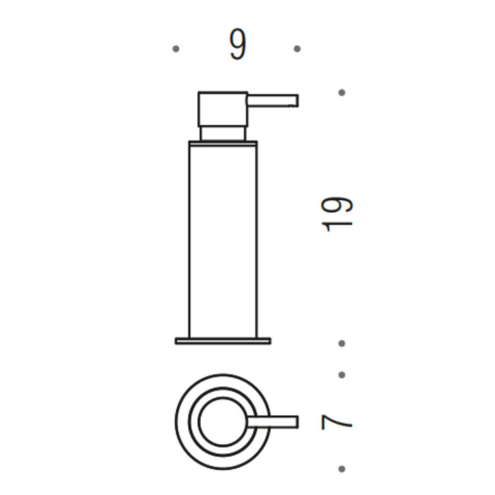 Colombo Mini Дозатор для жидкого мыла подвесной, цвет: PVD графит матовый