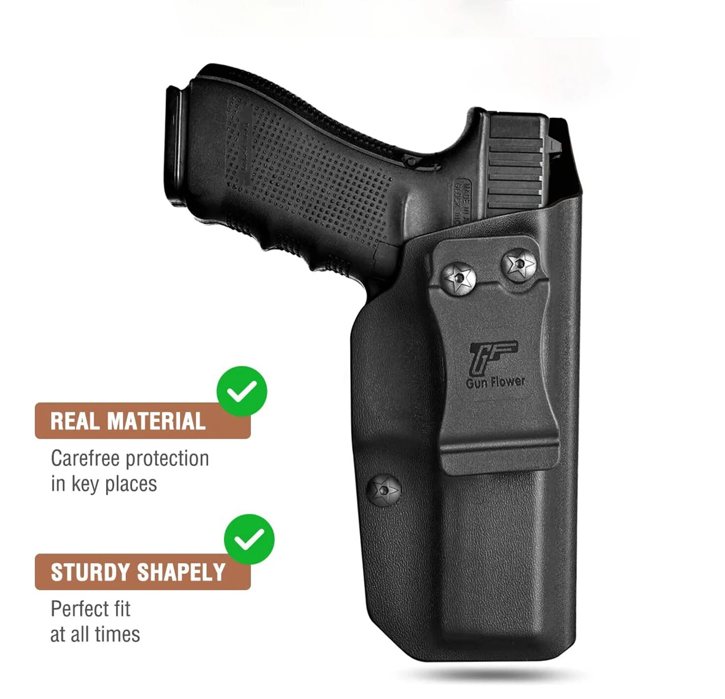 Кобура Gun Flower Kydex для Glock 17/19/43, SIG P365, Hellcat, 1911, CZ P07, P09, P10C CZ P10C