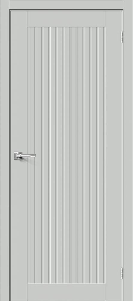 Межкомнатная Дверь ПЭТ Bravo Браво-40 Grey Silk 800x2000мм (Полотно+Коробка+5 Наличников) / Браво.