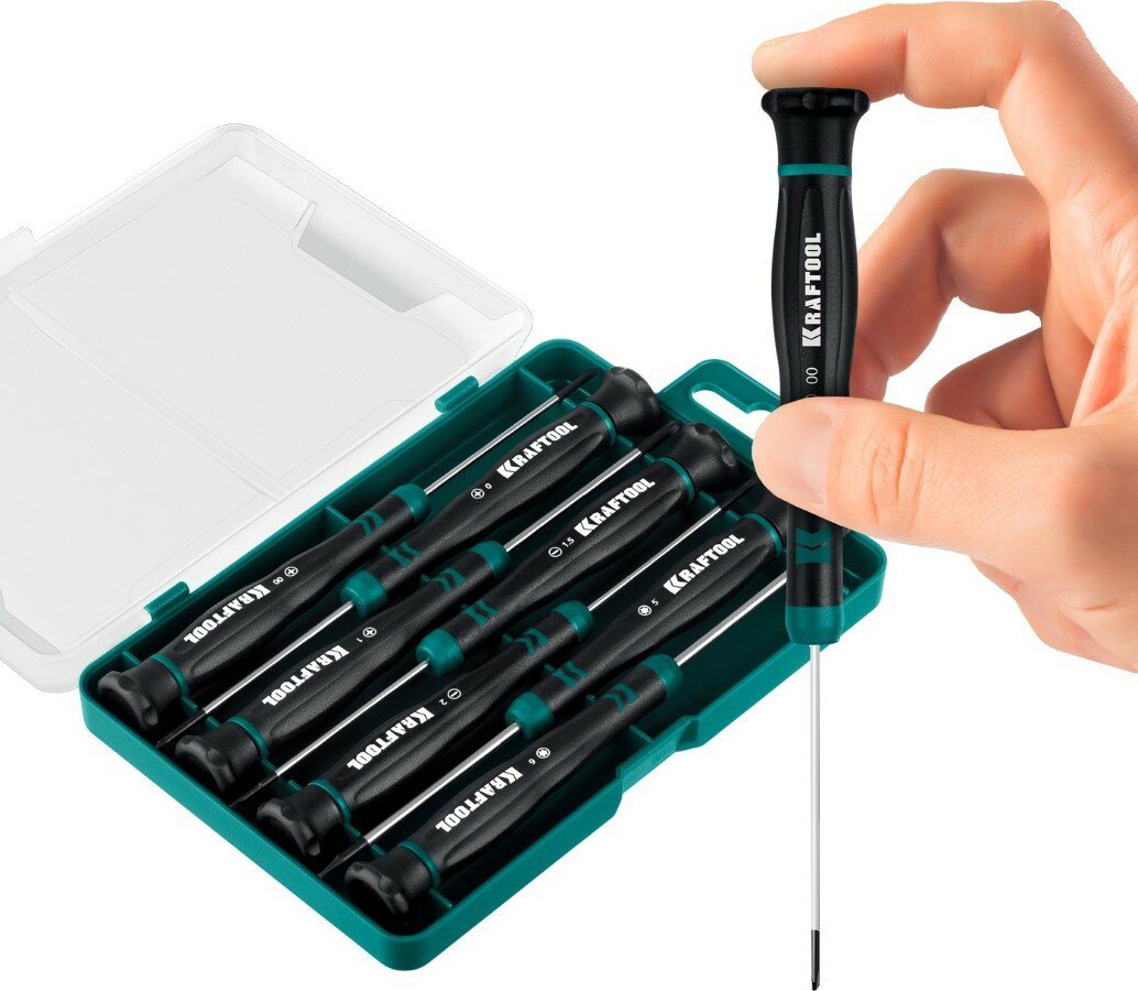 Набор отверток KRAFTOOL Precision 7, 7 предм.
