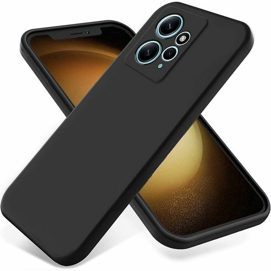 Силиконовая накладка Silky soft-touch для Xiaomi Redmi Note 12 4G черный