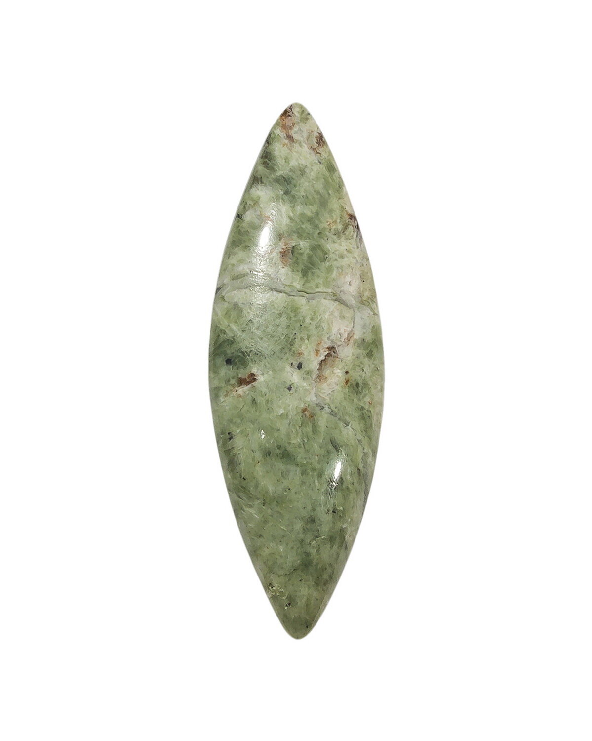 Кабошон Хромдиопсид, размер: 57х19х5 мм, натуральный минерал.