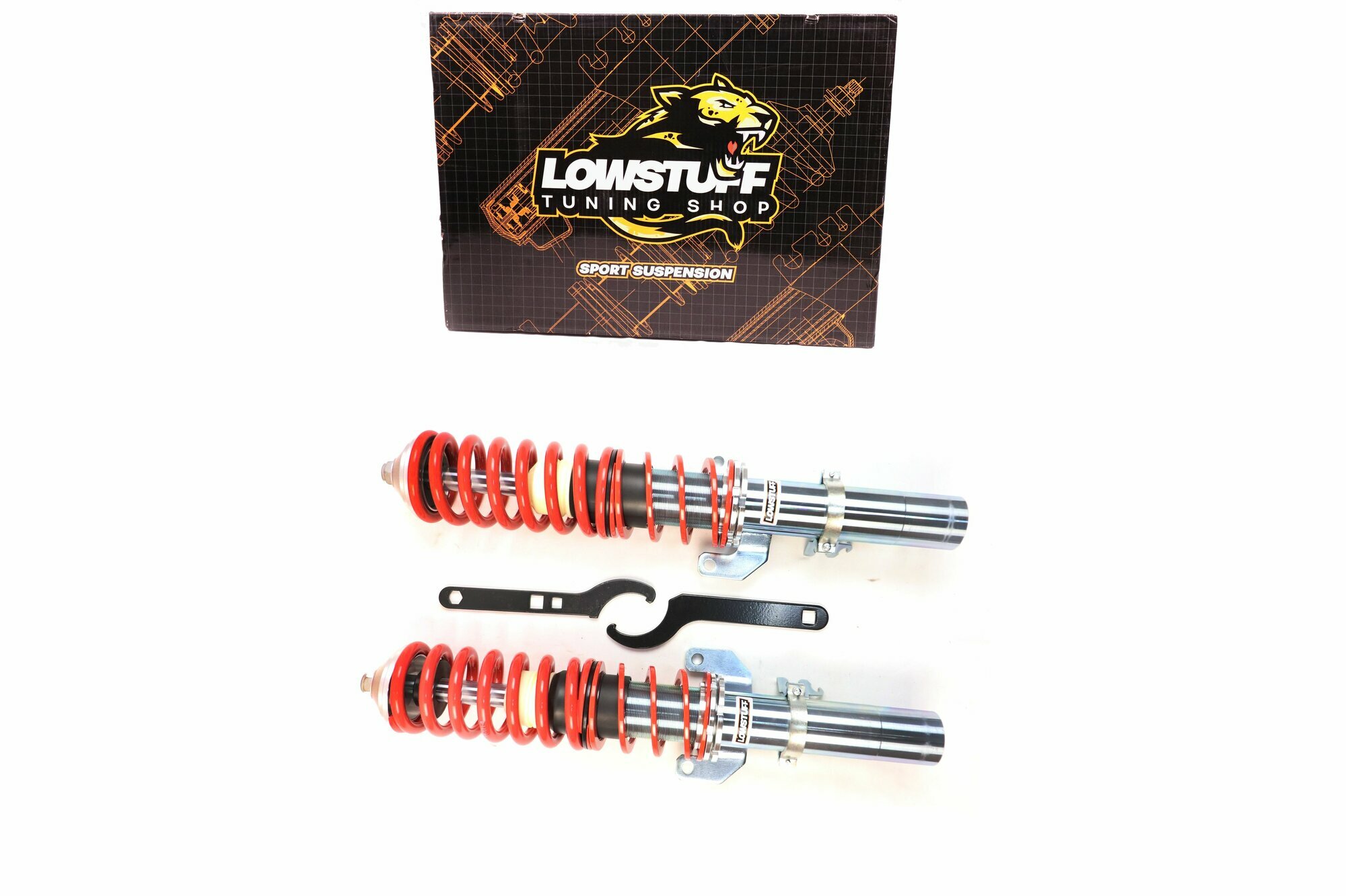 Audi A1 8X, Skoda Fabia Rapid, VW Polo, Polo Sedan, Polo LIftback пара передних винтовых стоек койловеров с регулировкой высоты LOWSTUFF EVO-I FSRLLSCSVW111x2