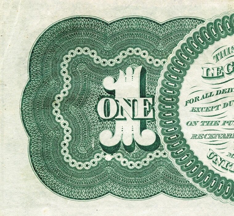 Банкнота 1 доллар 1862 года США, сувенирная копия, банкноты и купюры редкие коллекционные