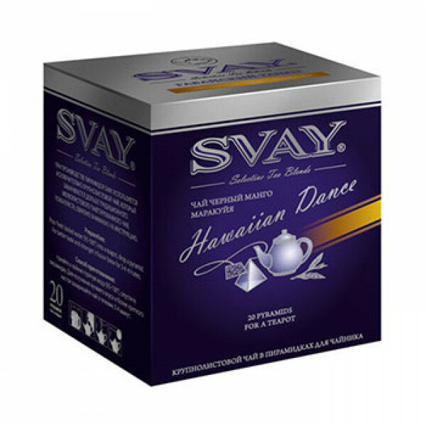 044053 Чай Svay чёрный манго, маракуйя 20*4 гр.
