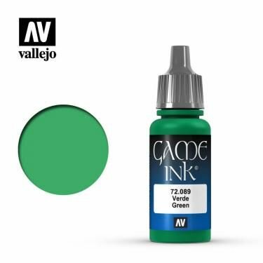 Краска акриловая Vallejo GAME COLOR 089 : 17 ML. GREEN INK