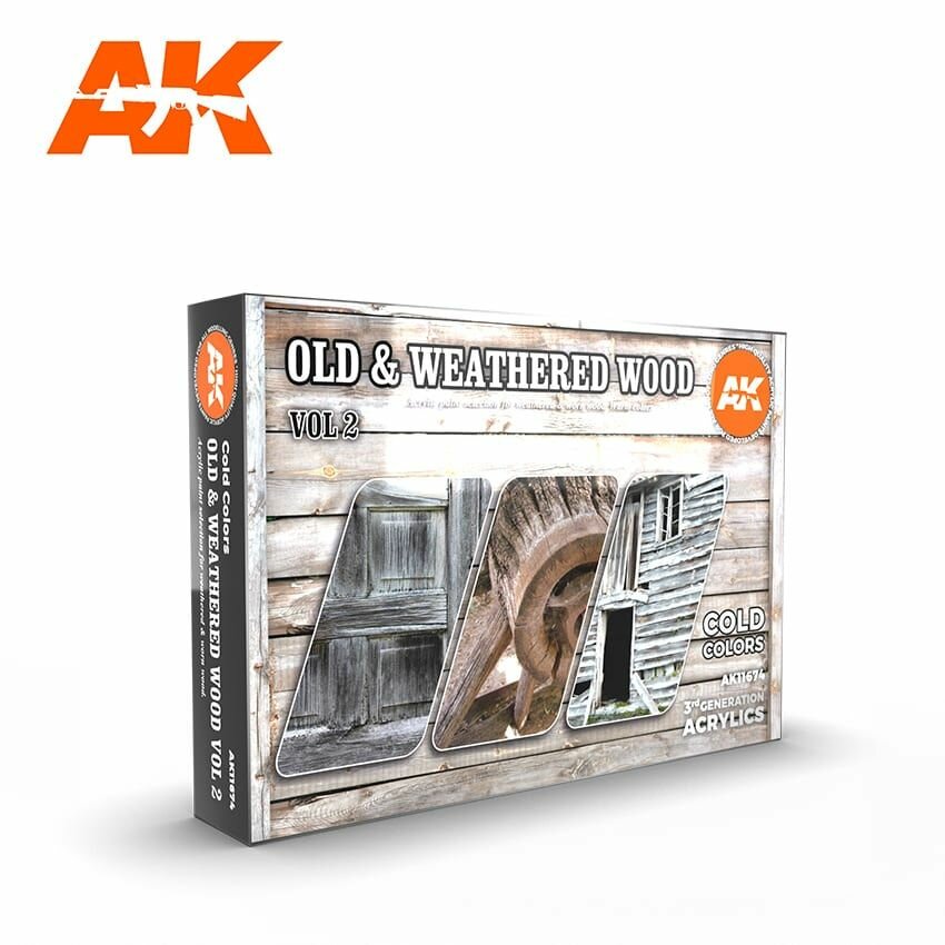 Набор красок AK INTERACTIVE OLD & WEATHERED WOOD VOL2