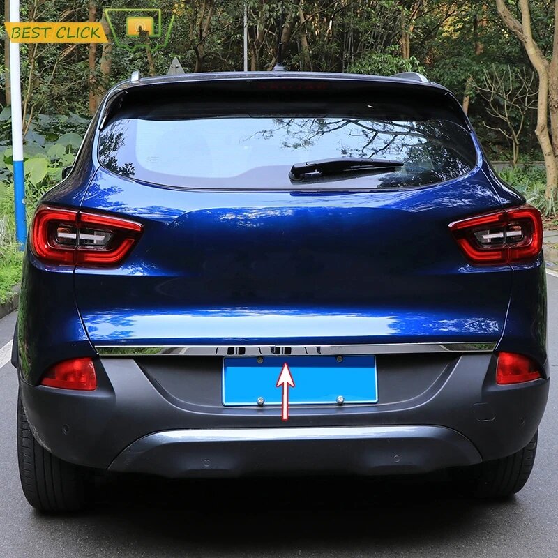 Для Renault Kadjar 2016 2017 2018 2019 задняя крышка багажника, хромированная накладка на дверь, задняя дверь, бампер, молдинг, гарнир, Стайлинг