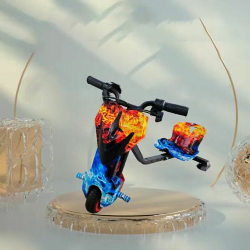 Электроскутер Дрифт Карт Roobax Wolong "Drift-Trike", фиолетовый космос