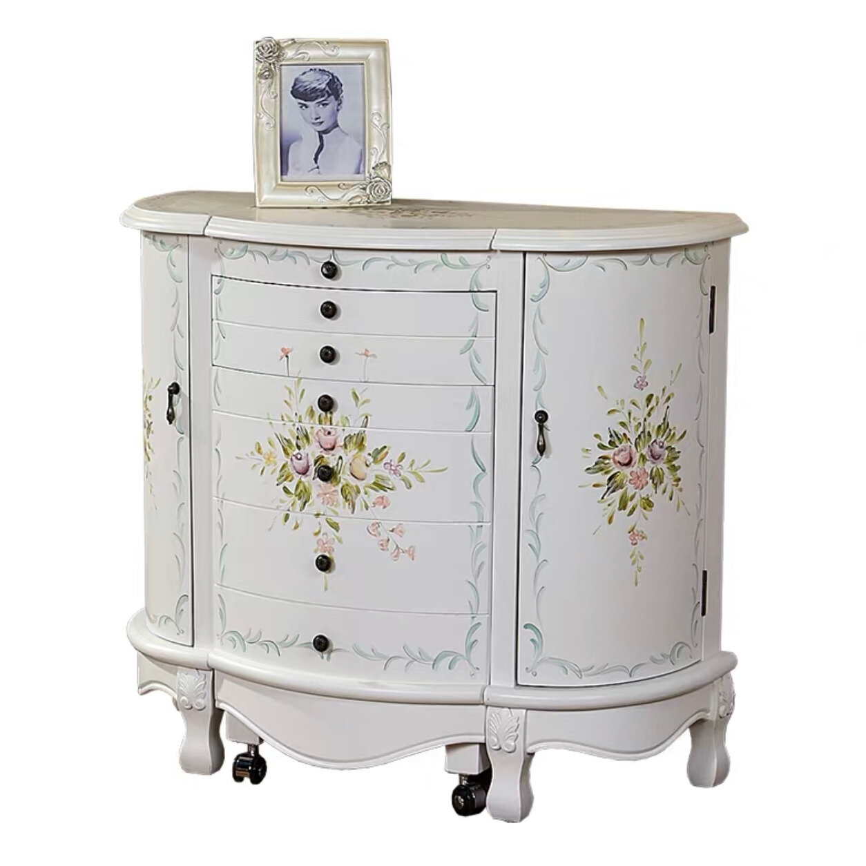 Туалетный столик-комод с креслом и зеркалом Belite (цвет белый)