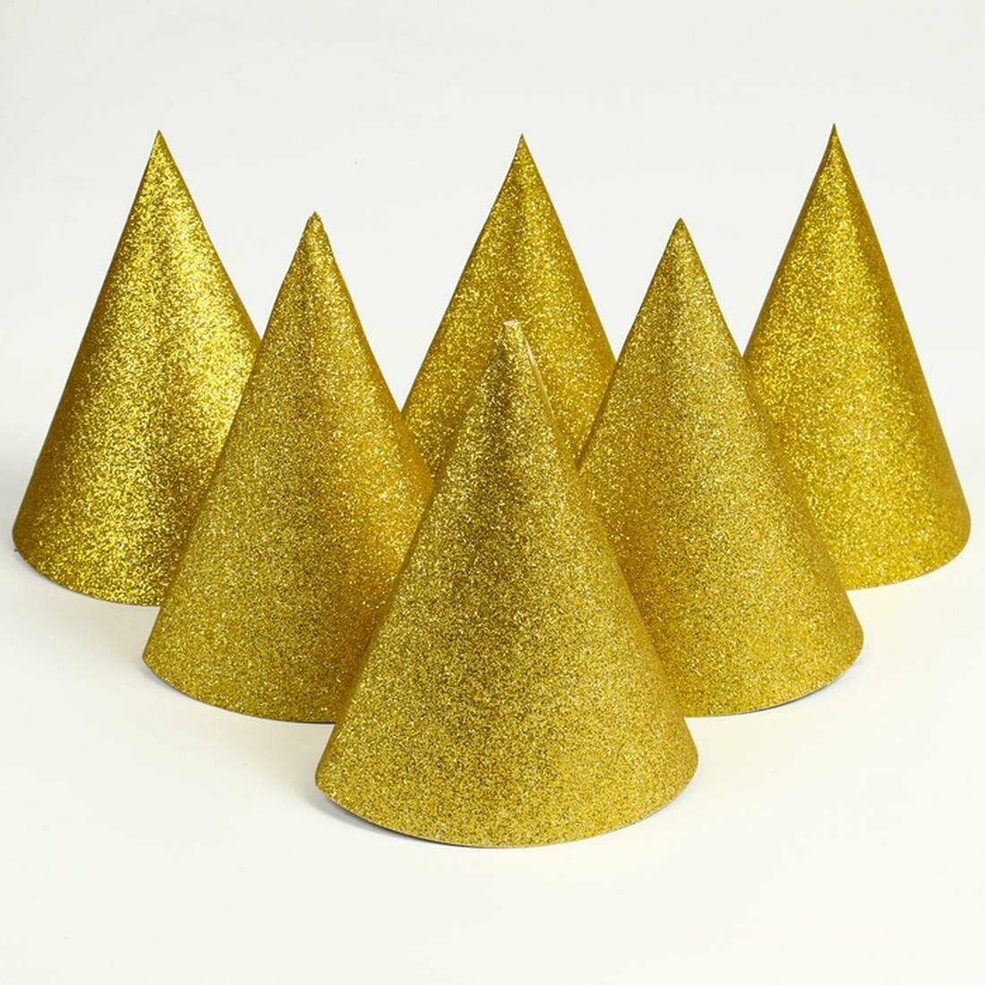 Карнавальный колпак Страна Карнавалия "Блеск", набор 6 шт, цвет золотой
