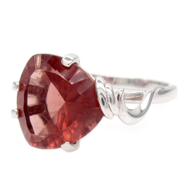 Кольцо, серебро, 925 проба, родирование, родолит