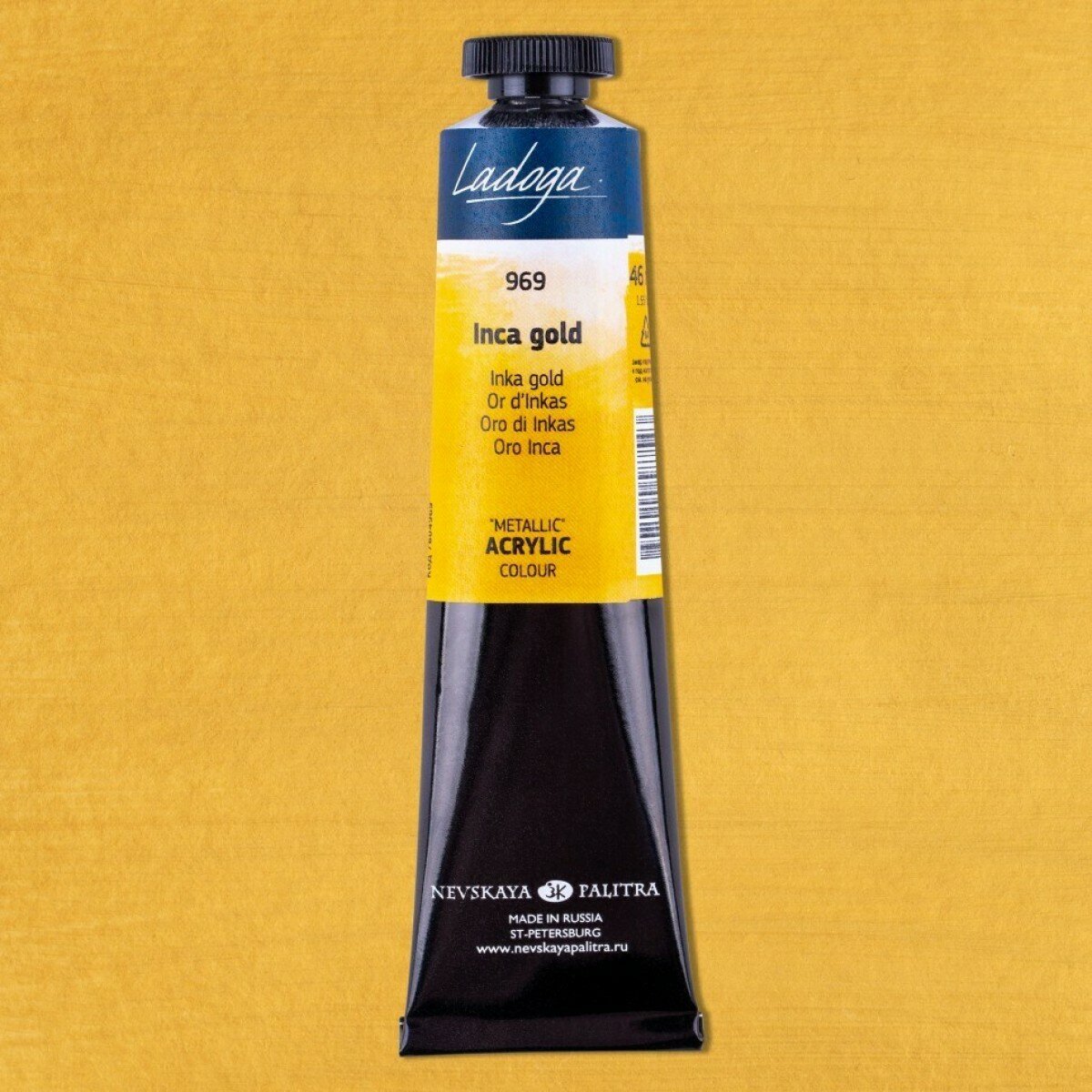 Акрил ладога 46мл металлик Золото инков