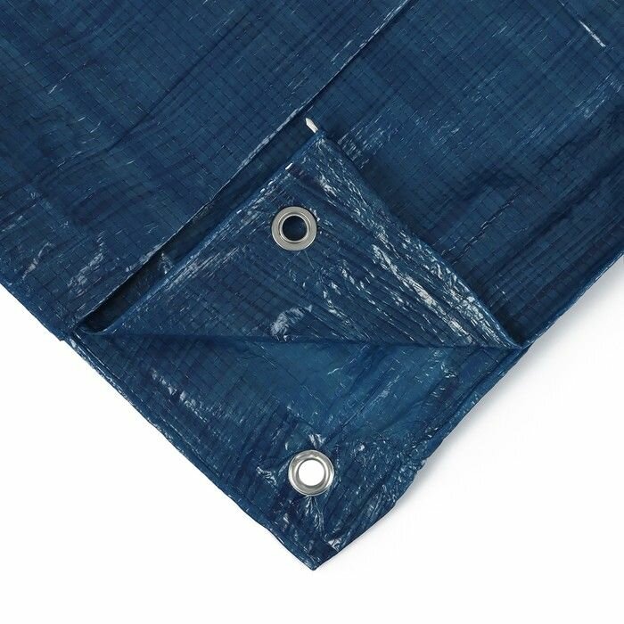 Тент защитный Sima-land 6х5 м, плотность 60 г/м2, люверсы шаг 1 м, тарпаулин, УФ, голубой (4273841)