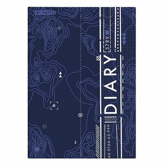 Ежедневник Феникс А5 80 листов, DIARY твердая обложка, "Рельеф" выборочно уф-лак, ламинация софт-тач вельвет, недатированный (61456)