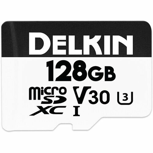 Карта памяти microSD Delkin 128GB Hyperspeed UHS-I SDXC microSD c SD адаптером
