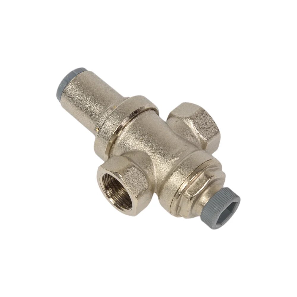 Регулятор давления MVI поршневой с выходом под манометр 1/2" SE.455.04 латунный никелированный для водяных систем