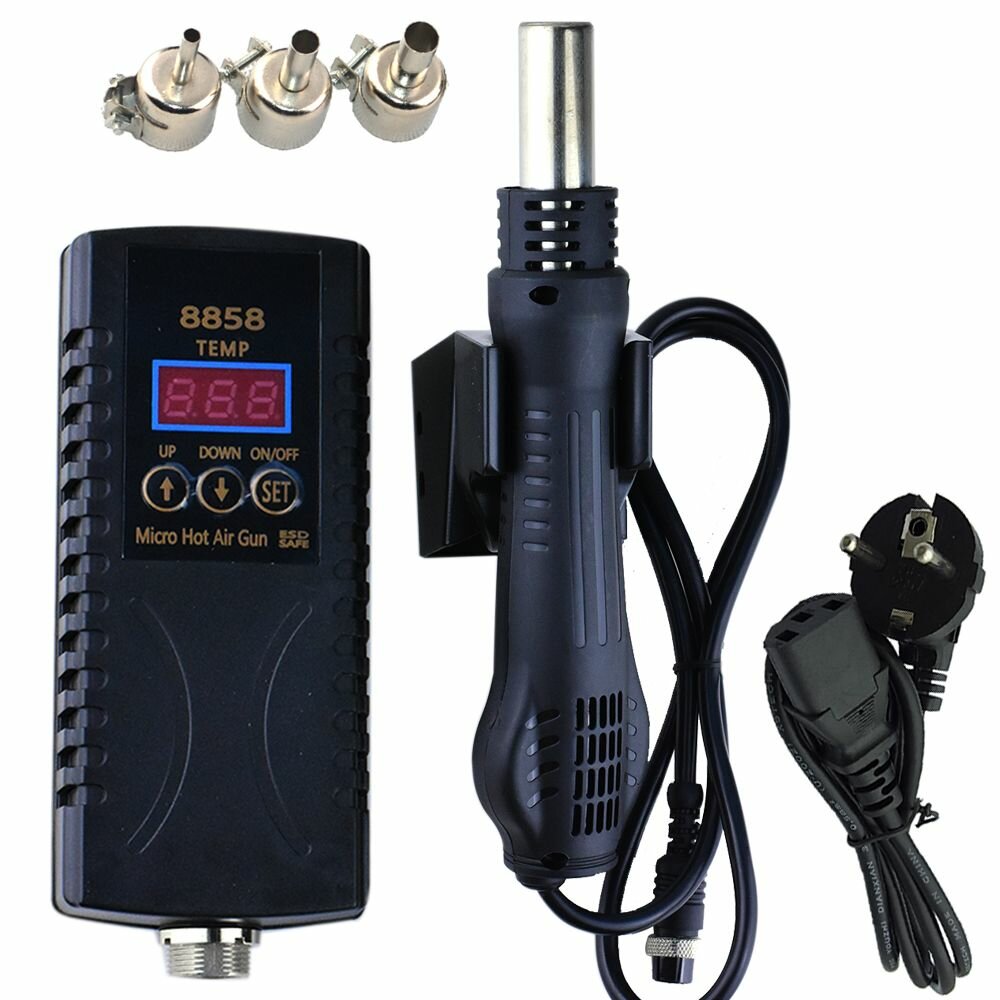 Паяльный фен 700 Вт, Керамический нагреватель, 1 предметов