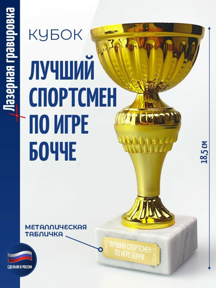 Кубок "Лучший спортсмен по игре бочче" (18,4 см)