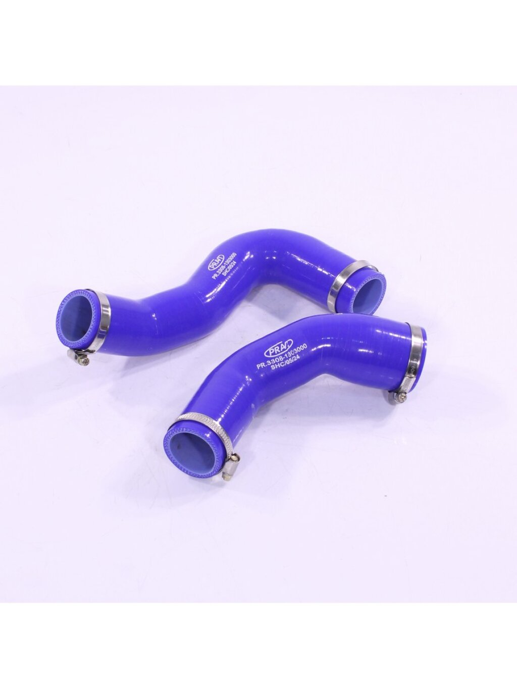 Патрубок радиатора для а/м ГАЗ-33081, 3309 дв. ММЗ "PRAVT" (2 шт) силикон