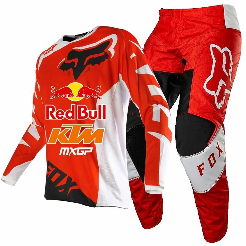 Новый 2023 F0X 180 Red Bull эндуро комплект снаряжения для мотокросса mx трикотажные штаны мотоциклетная одежда mtb carracing костюм Off Road