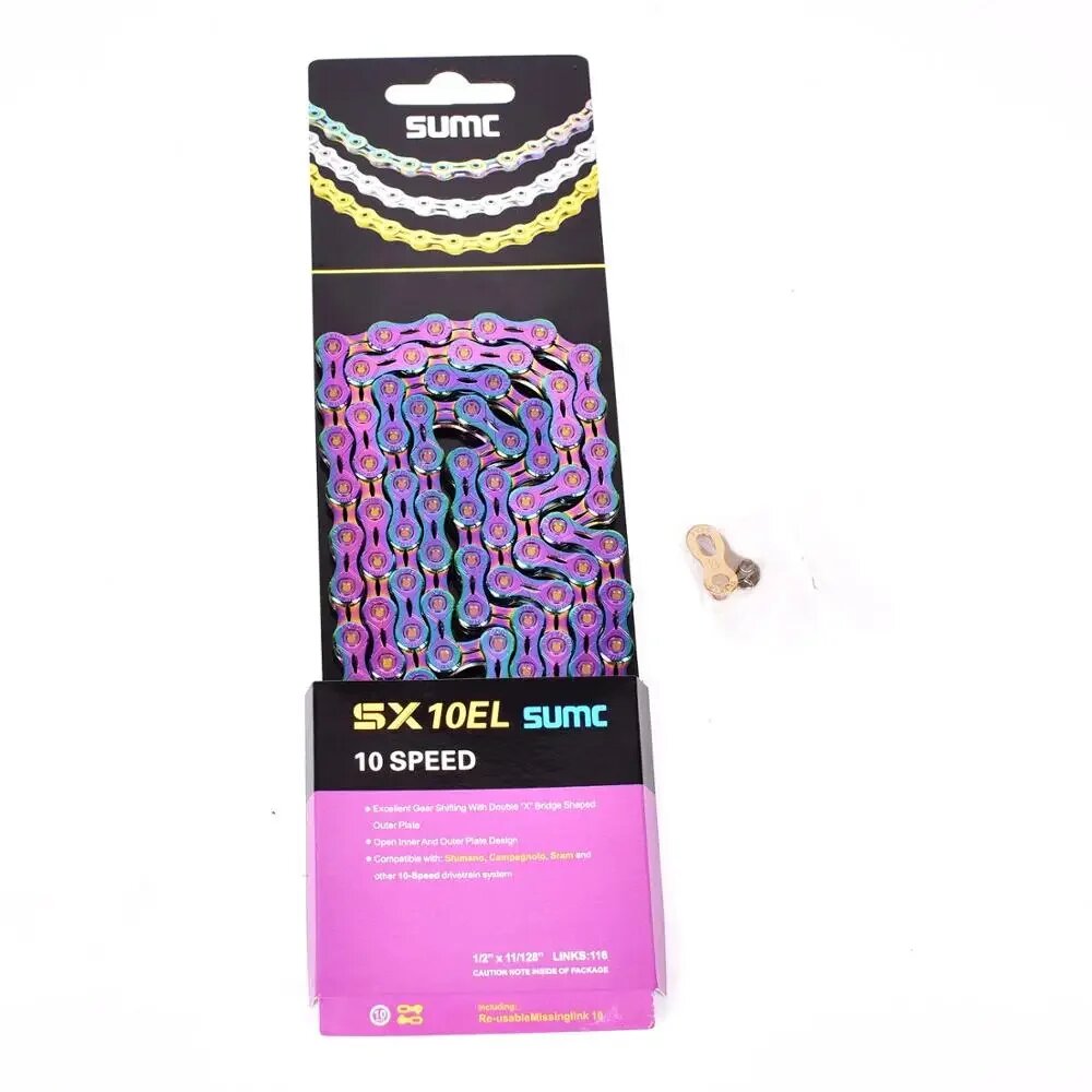 SUMC SX10EL Rainbow велоцепь 10 скоростей
