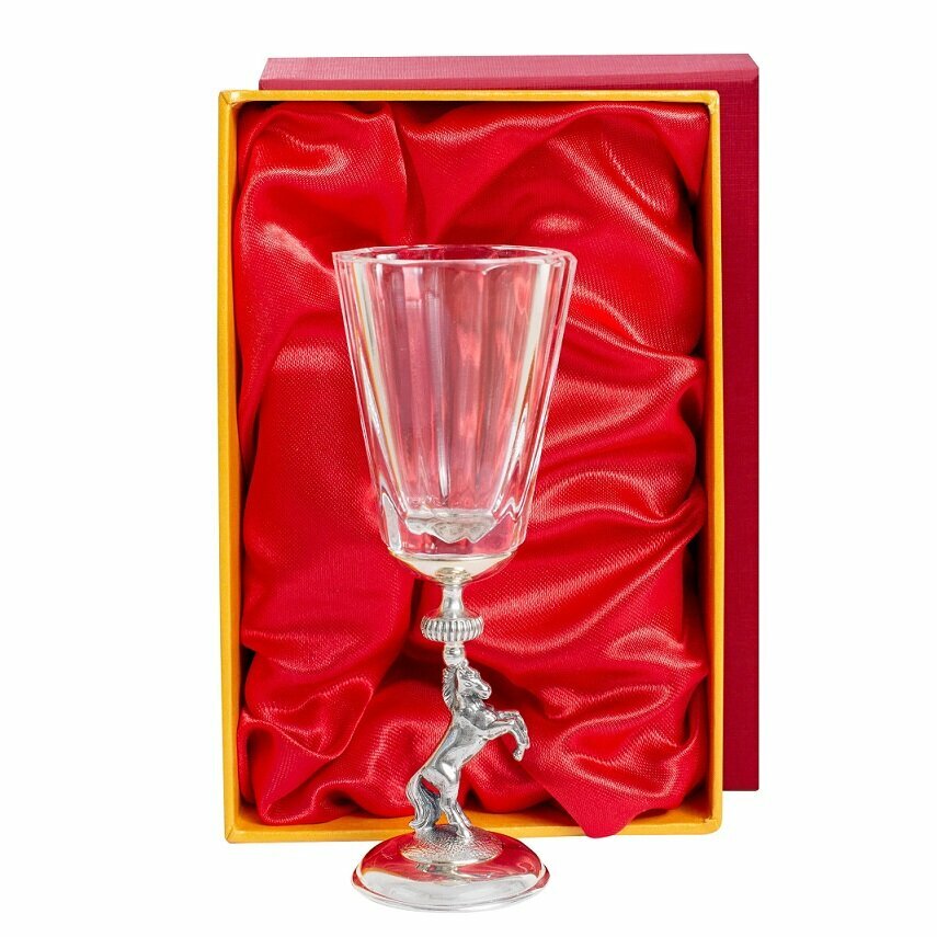 Серебряный лафитник Лошадь (Подарок на Год Лошади)